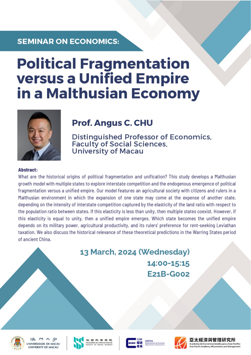 FSS-DECO Seminar: Political Fragmentation versus a Unified Empire in a ...